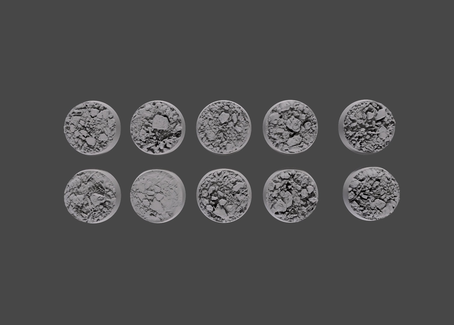 3D Printable 25mm Round Bases 10 Pack | STL Files 25x25mm | Battlefield ...