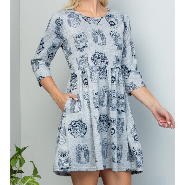 Girls Owl Dress - Etsy