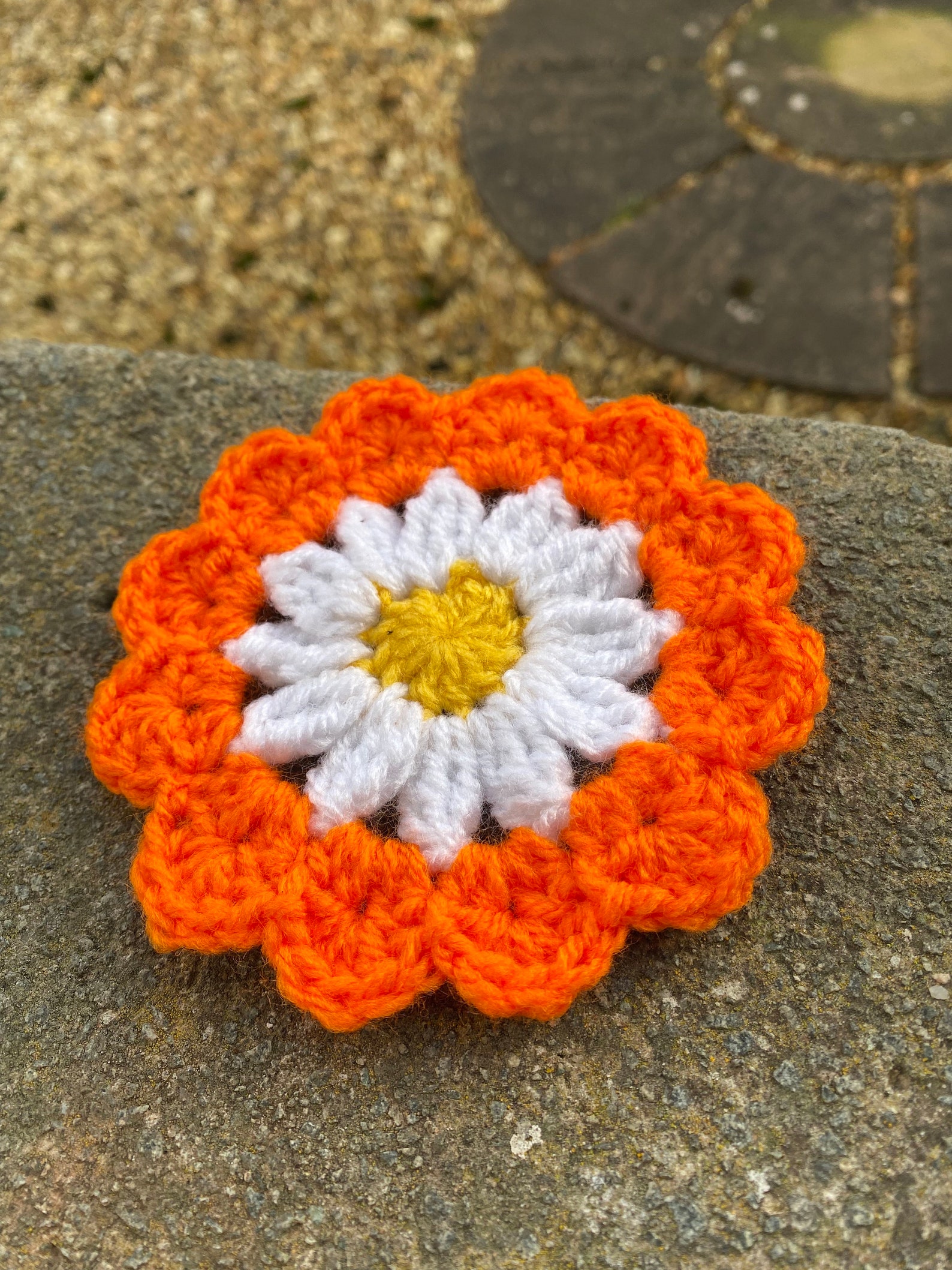 Daisy Coasters // Handmade Crochet Coasters, Home Decor, Colourful Wool ...