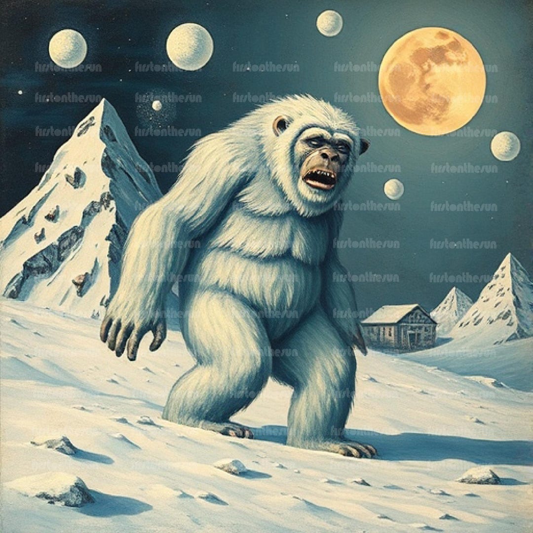 Illustration of Mythical Creature "yeti 7" - Digital Download ...