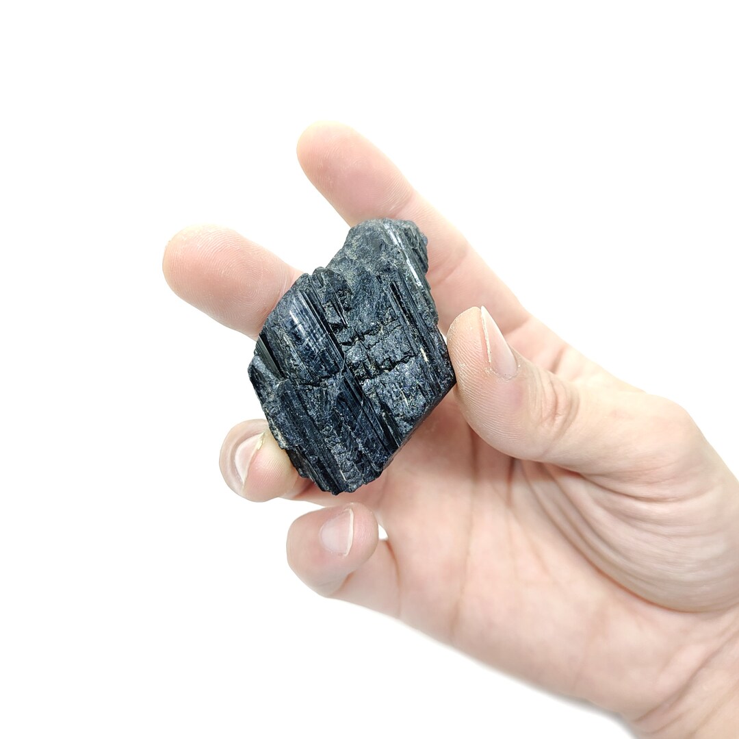 Black Tourmaline Rough Stone Black Schorl Crystal 100% Natural ...