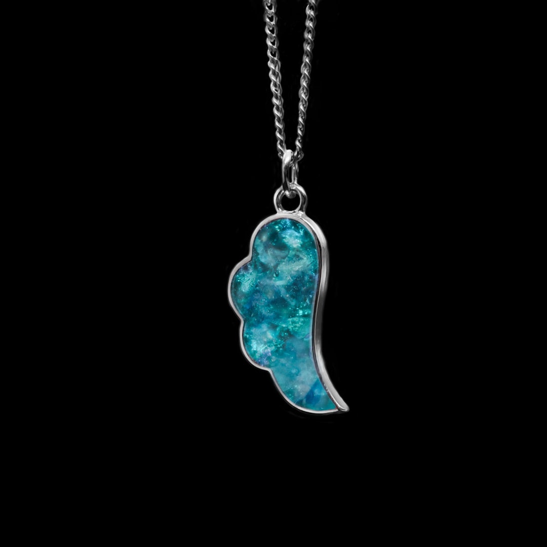 Resin Gemstone Pendant "wing of Michael" - Energetic-spiritual Jewelry ...