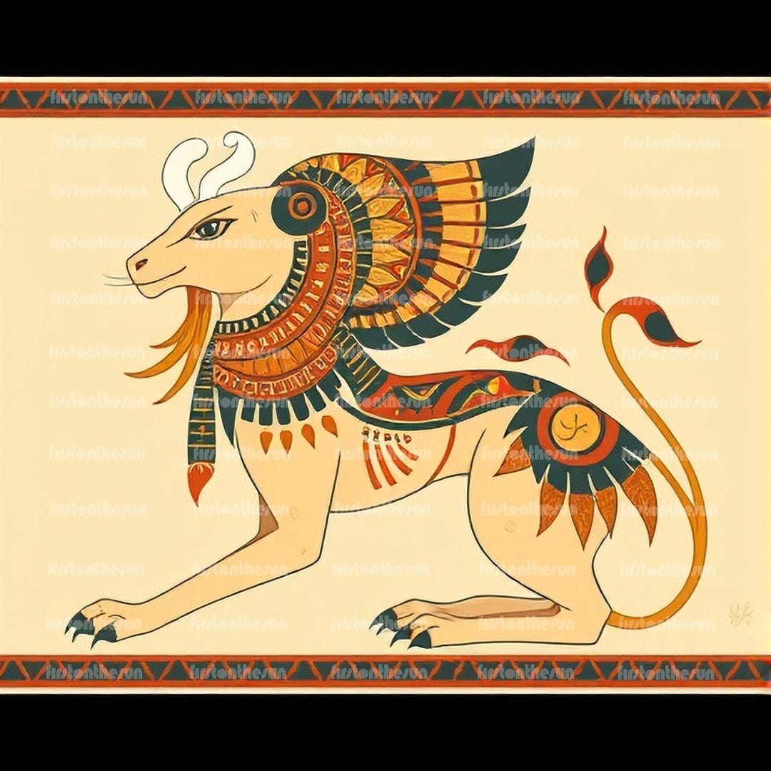 Illustration of the Mythical Creature "sphinx 1" - Digital Download ...