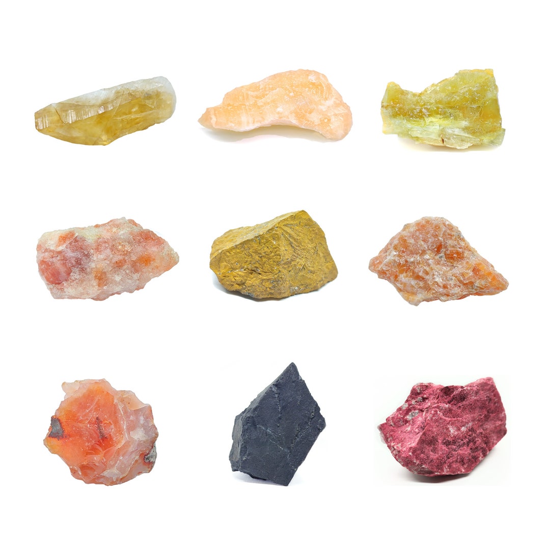 Gemstone Set "fire Guardian" | Citrine | Orange Calcite | Yellow Opal ...