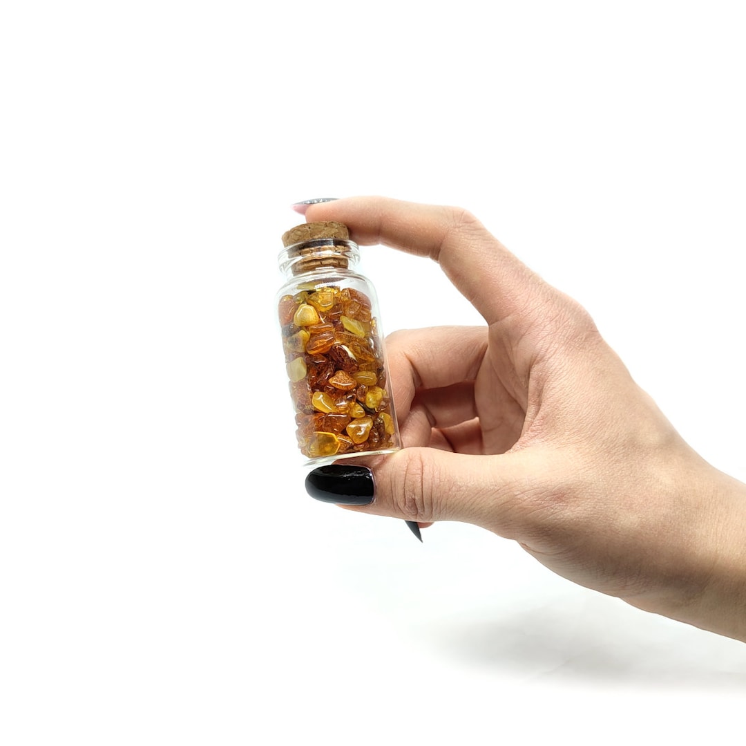 Amber Tumbled Stones vial of the Sea for Amber Lovers 100% Natural ...