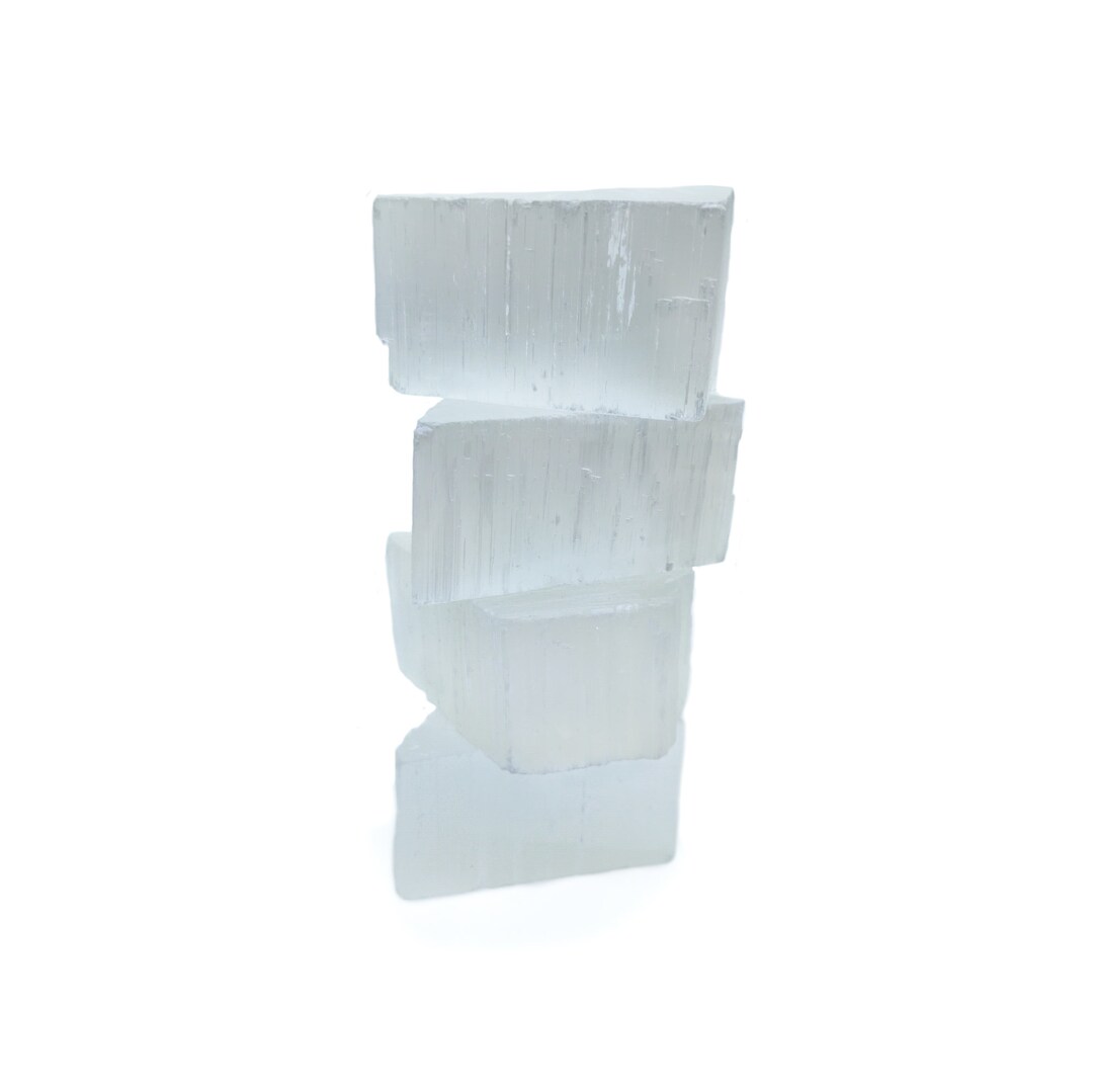 Selenite Raw Stone - Silk Spar | Transparent Crystal | 100% Natural ...