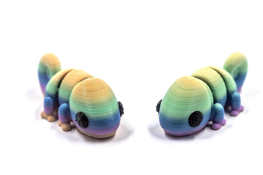 3D Printed Articulated Mini Chameleon Mini Animal Mini Chameleon ...