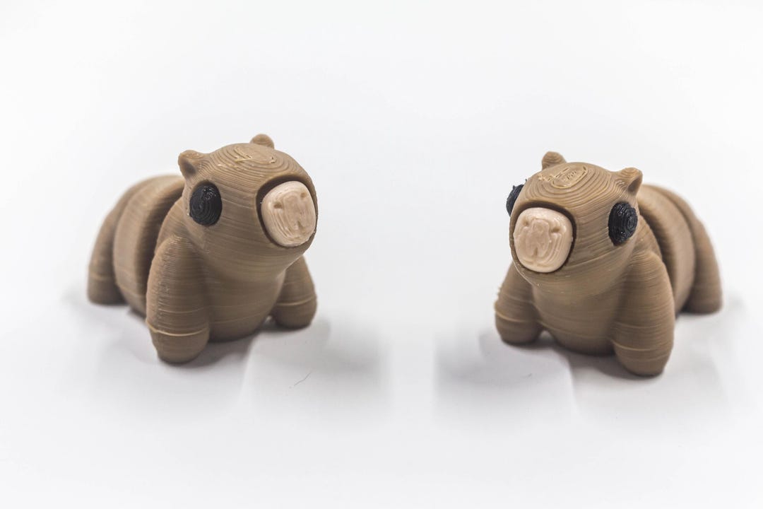 3D Printed Articulated Mini Capybara Mini Animal Mini Capybara Capybara ...
