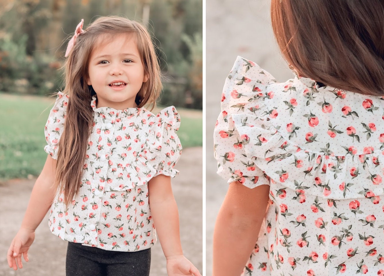 Amaryllis Blouse PDF Sewing Pattern | Size 1-12 | Long Sleeve Option ...