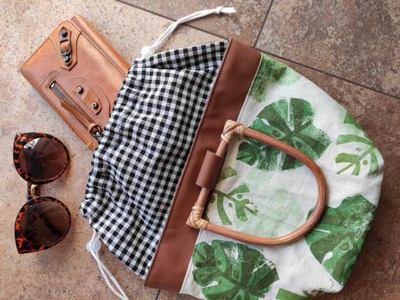 Bamboo Bag PDF Sewing Pattern Beach Bag Drawstring Bag | Etsy