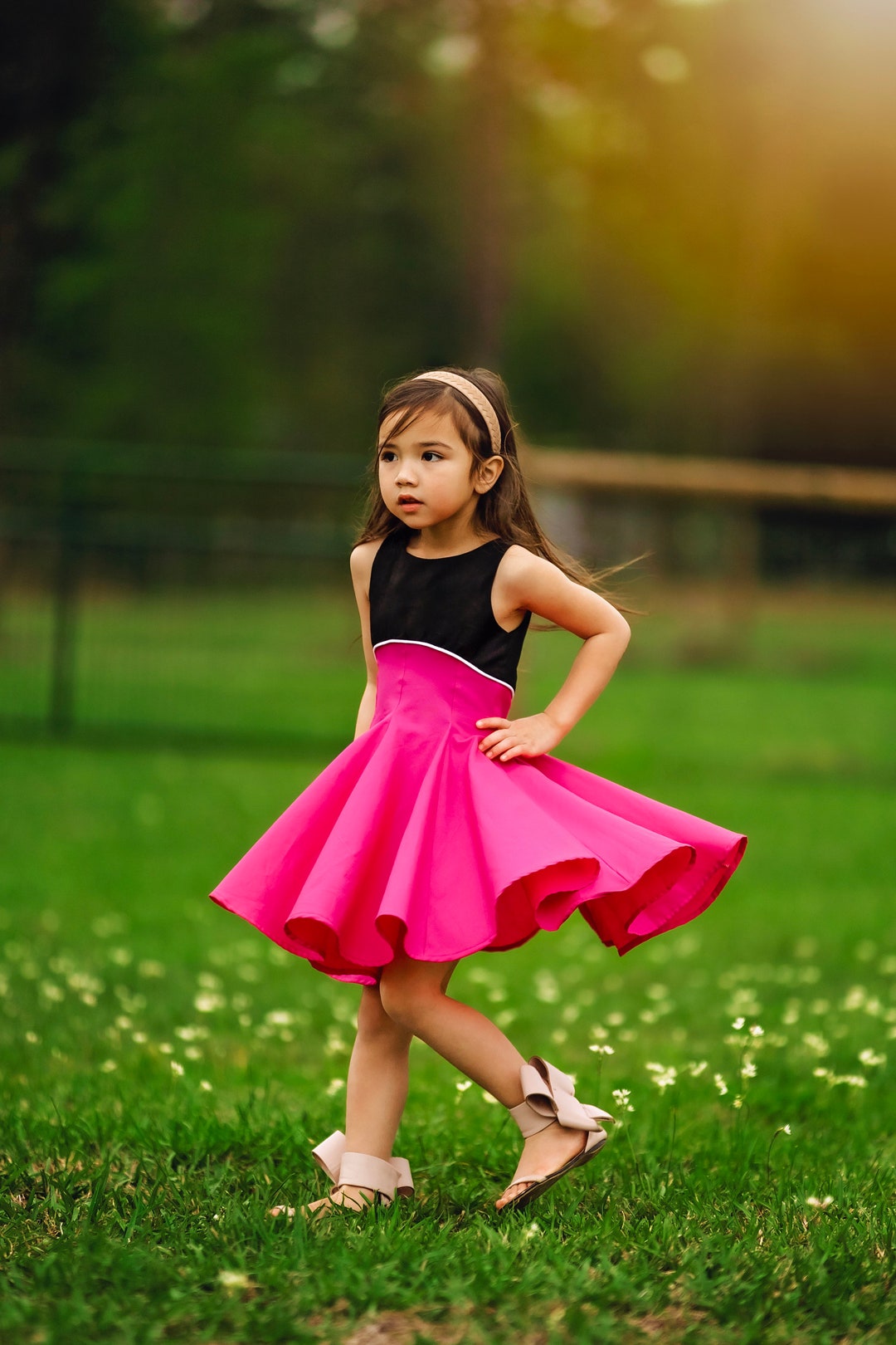 Fiore PDF Dress Sewing Pattern | Made for Wovens | Kids Size 1-12 - Etsy