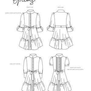 Delphine Dress PDF Sewing Pattern - Etsy
