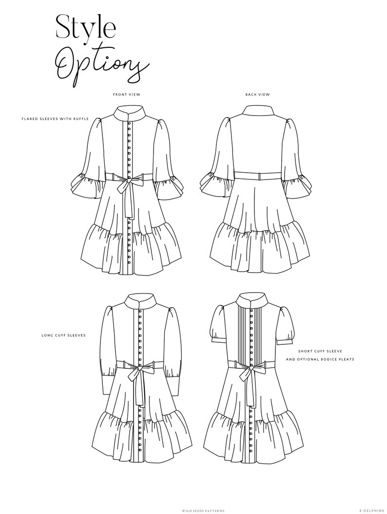 Delphine Dress PDF Sewing Pattern - Etsy