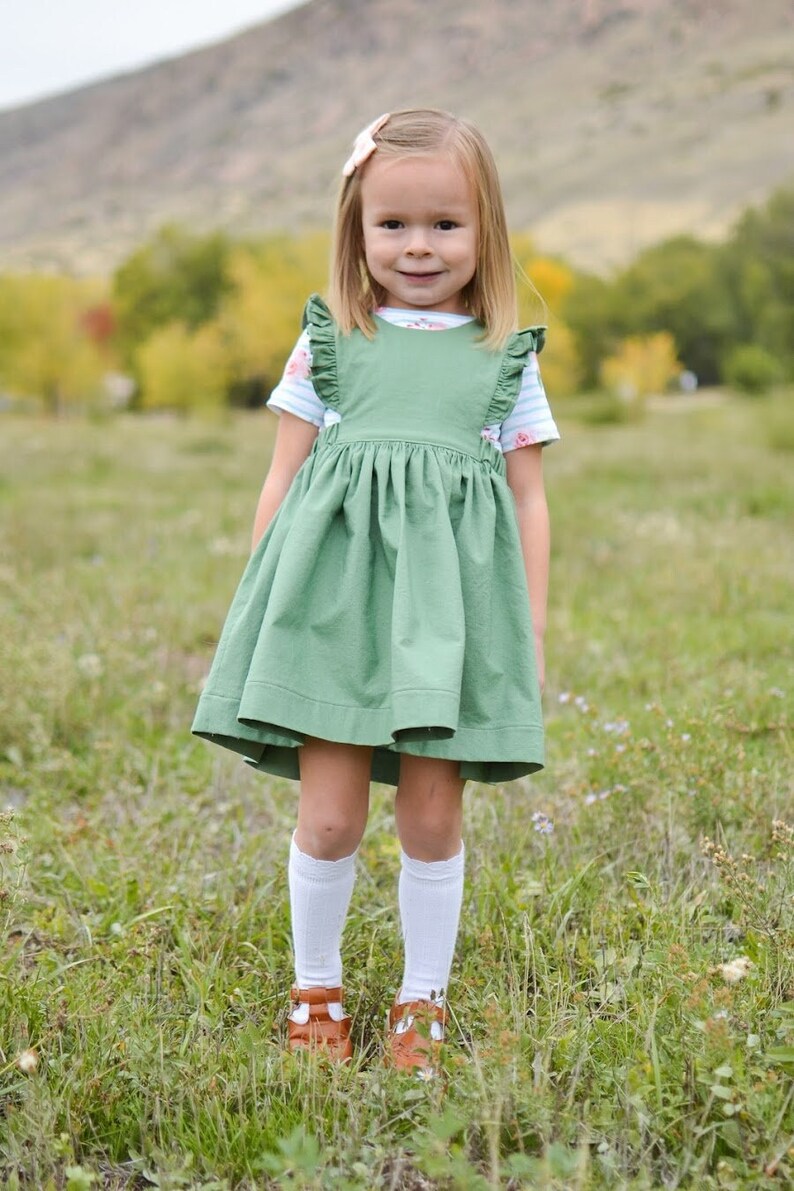 Florin Pinafore PDF Sewing Pattern | Size 1-12 | Easy Dress Pattern ...