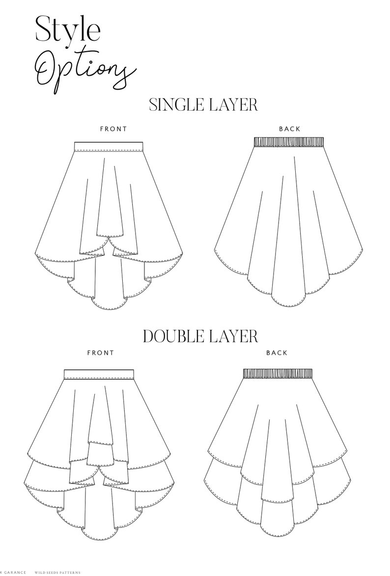 Garance Skirt Pdf Pattern - Etsy
