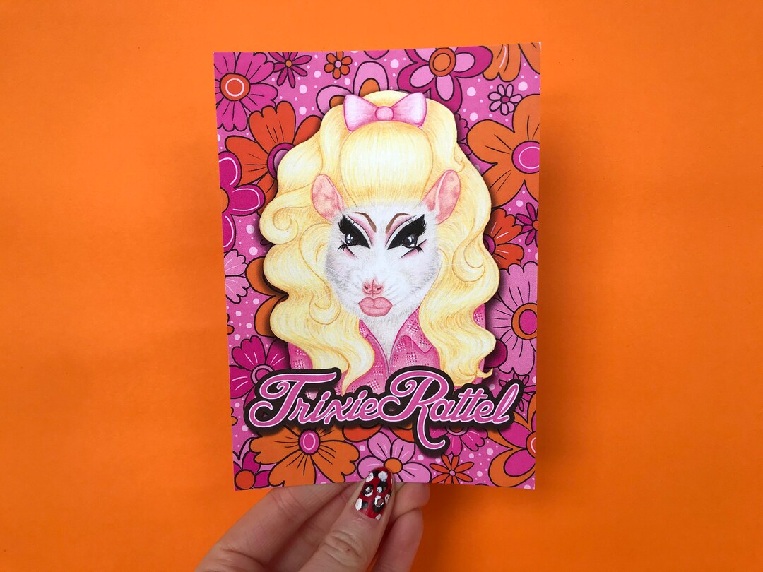 Trixie Mattel, Trixie, Rupaul's Drag Race Funny Rat Postcard, Drag ...