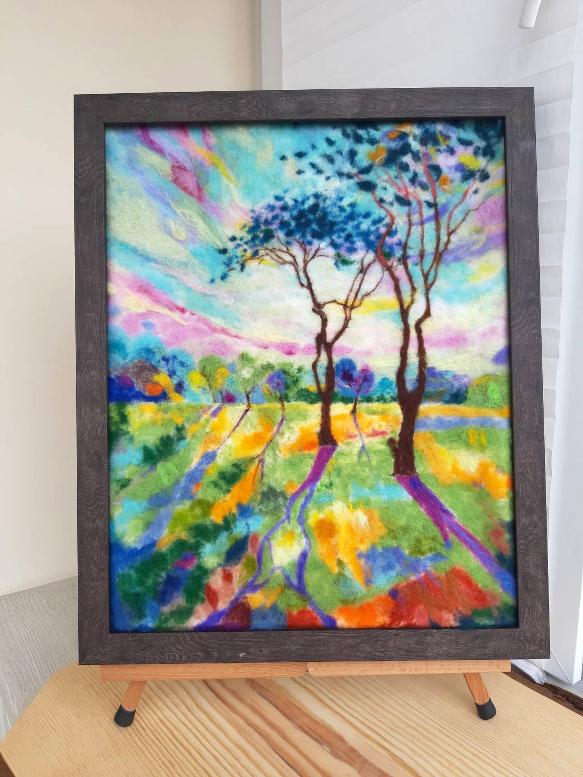 Felted Art Painting. Wall Decor. Wall Art. Felted Picture. Felted ...