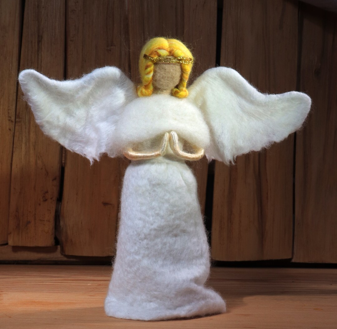 Topper Tree Angel Waldorf Inspired Wool Angel Wool Angel - Etsy