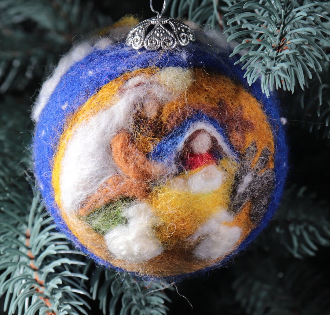 Felted Christmas Balls for the Christmas Tree - Etsy