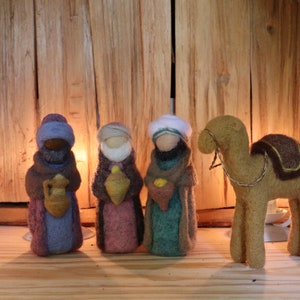 Felted Nativity Set 11 Pieces. Needle Felt Nativity Scene. Waldorf Holy ...