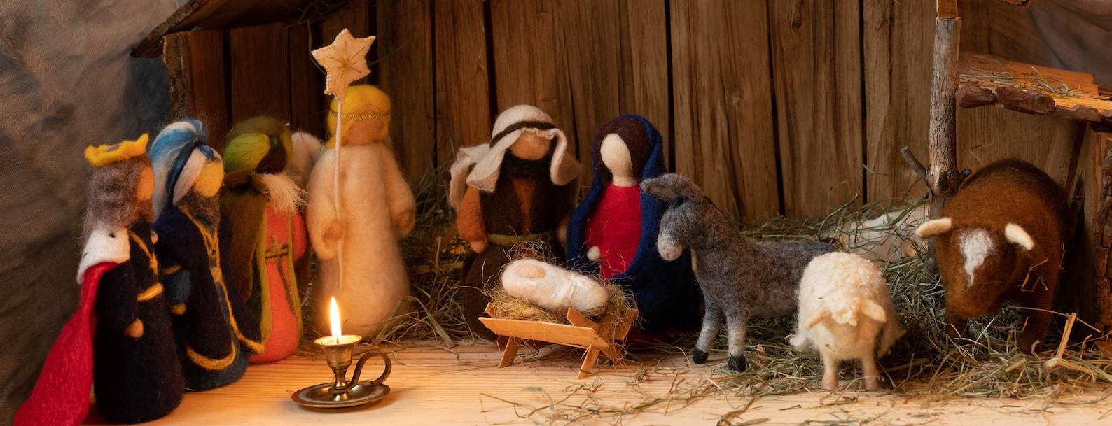 Needle Felt Nativity Scene. Waldorf Holy Family. Christmas - Etsy