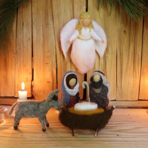 Felted Nativity Set 11 Pieces. Needle Felt Nativity Scene. - Etsy