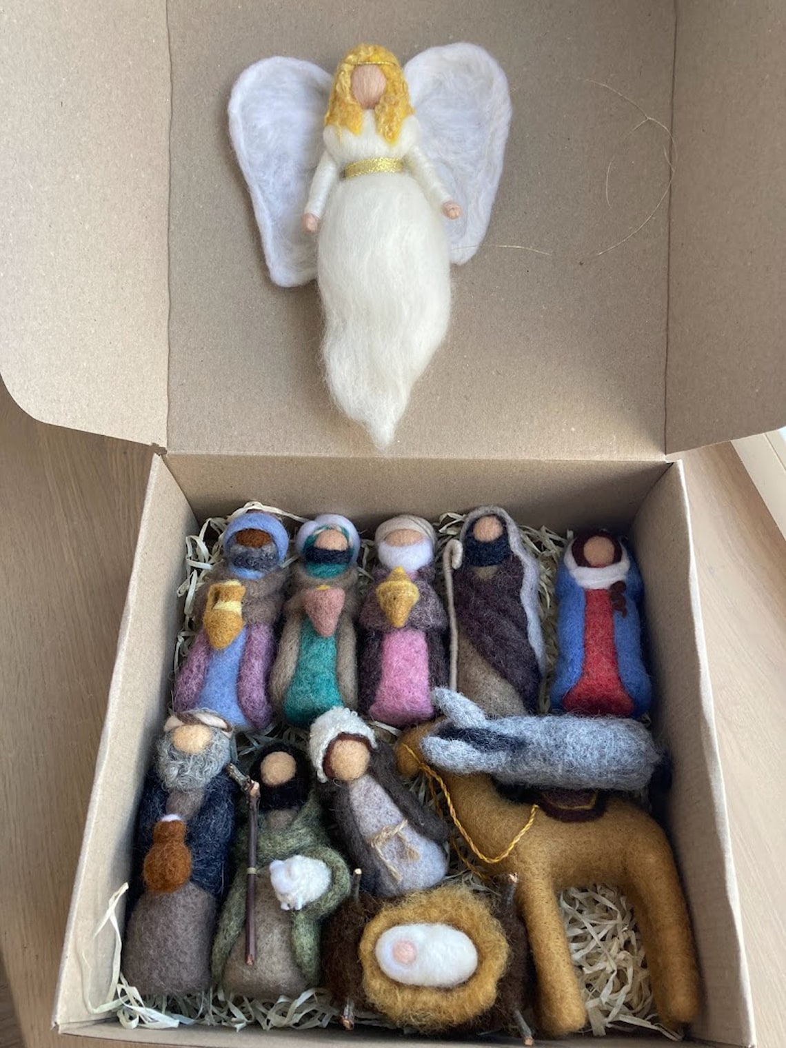 Felted Nativity Set 11 Pieces. Needle Felt Nativity Scene. - Etsy