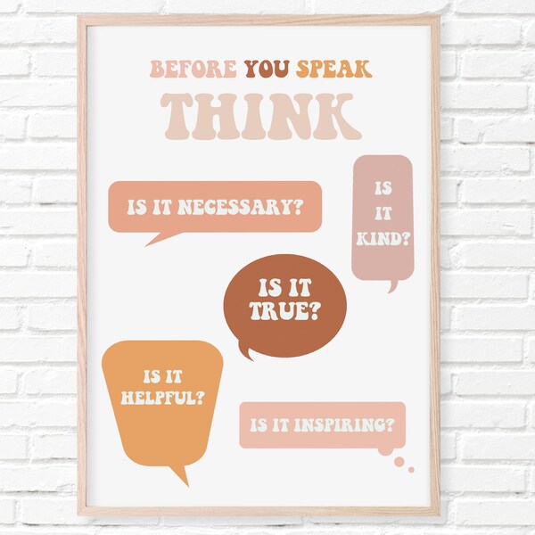 Think Before Speak - Etsy