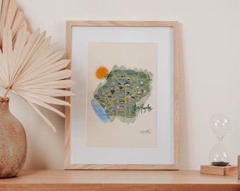 Los Angeles Map Art | Etsy