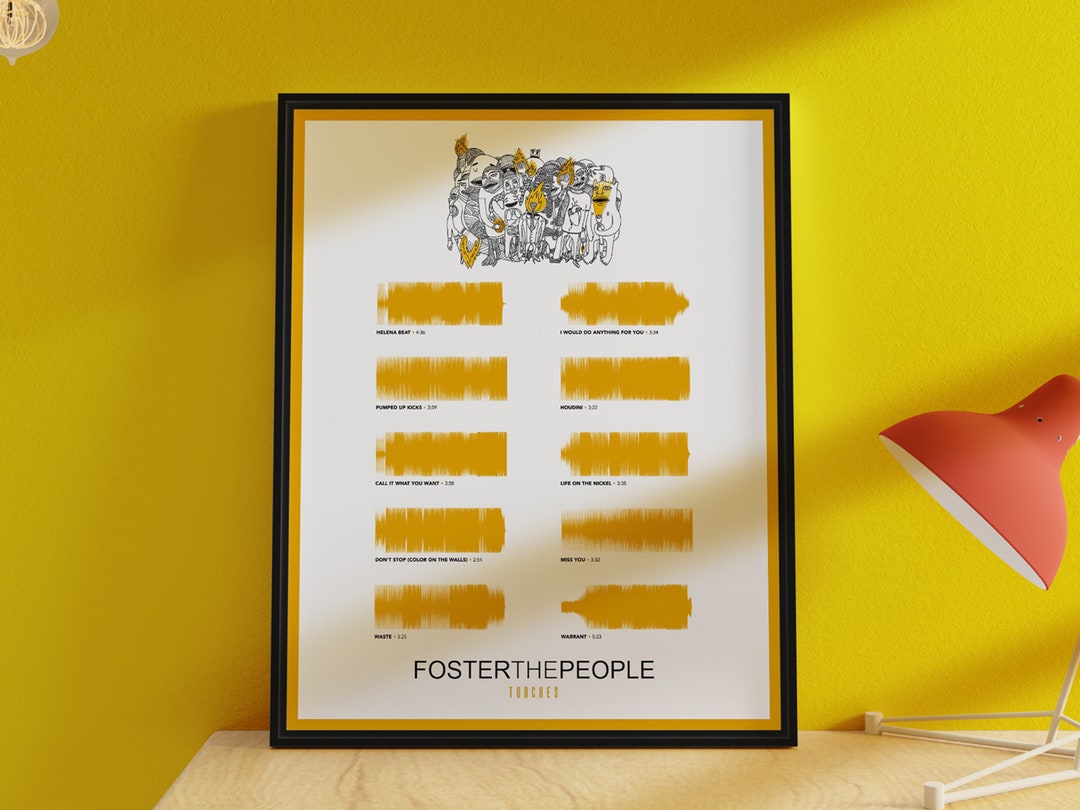 Foster the People - Torches Poster Sound Wave | Minimal Soundwave Art ...
