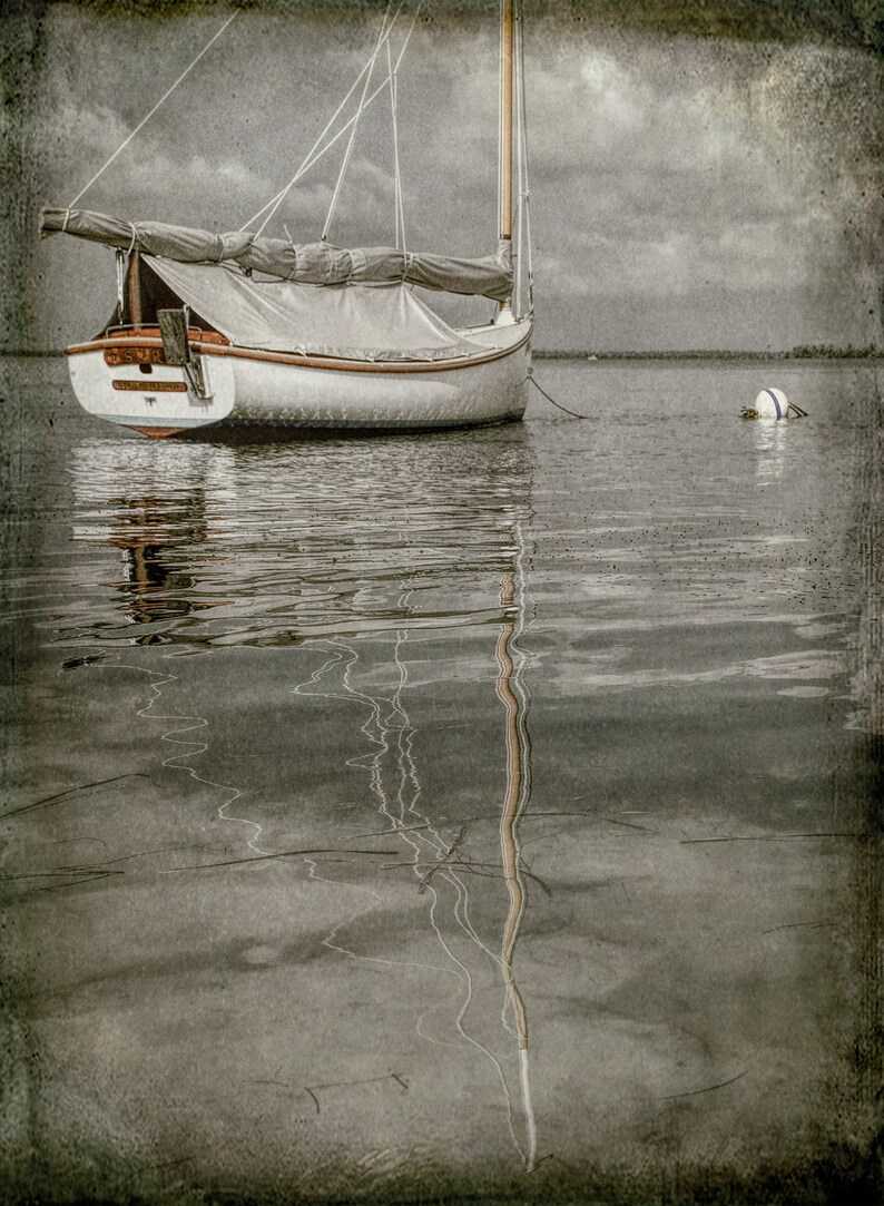 Vintage Sailboat Original Photographic Print On Canvas by | Etsy