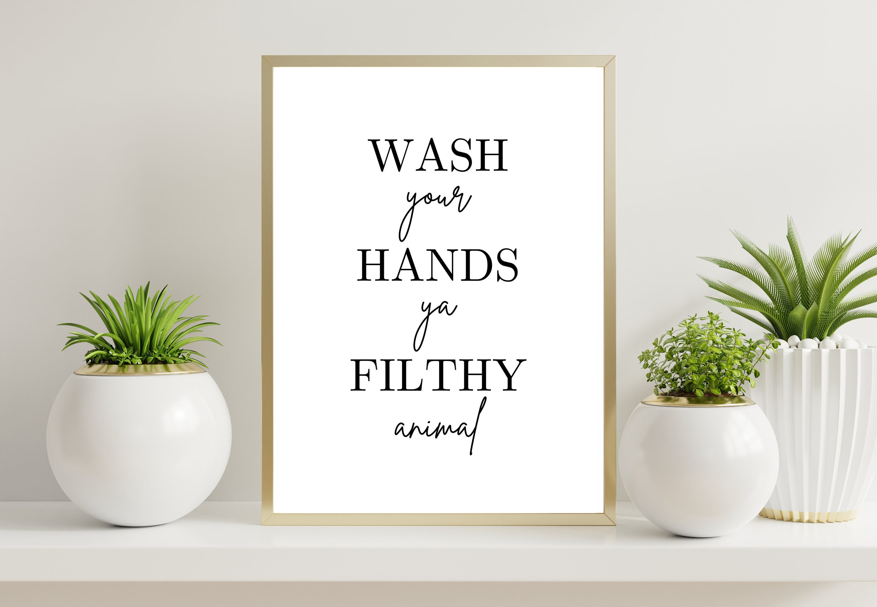 Wash Your Hands / Instant Download / Bathroom Art / Bathroom Decor ...
