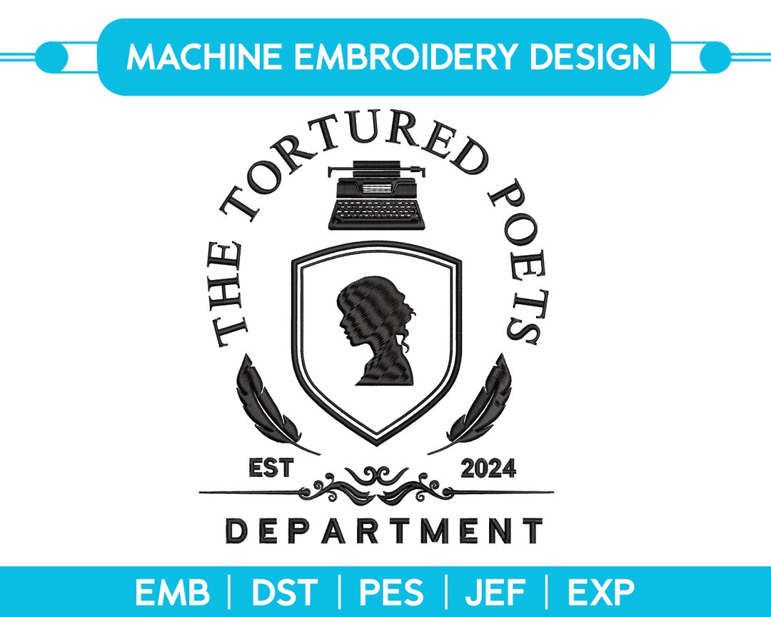 The Tortured Poets Department Embroidery File, TTPD New Album, Alls ...