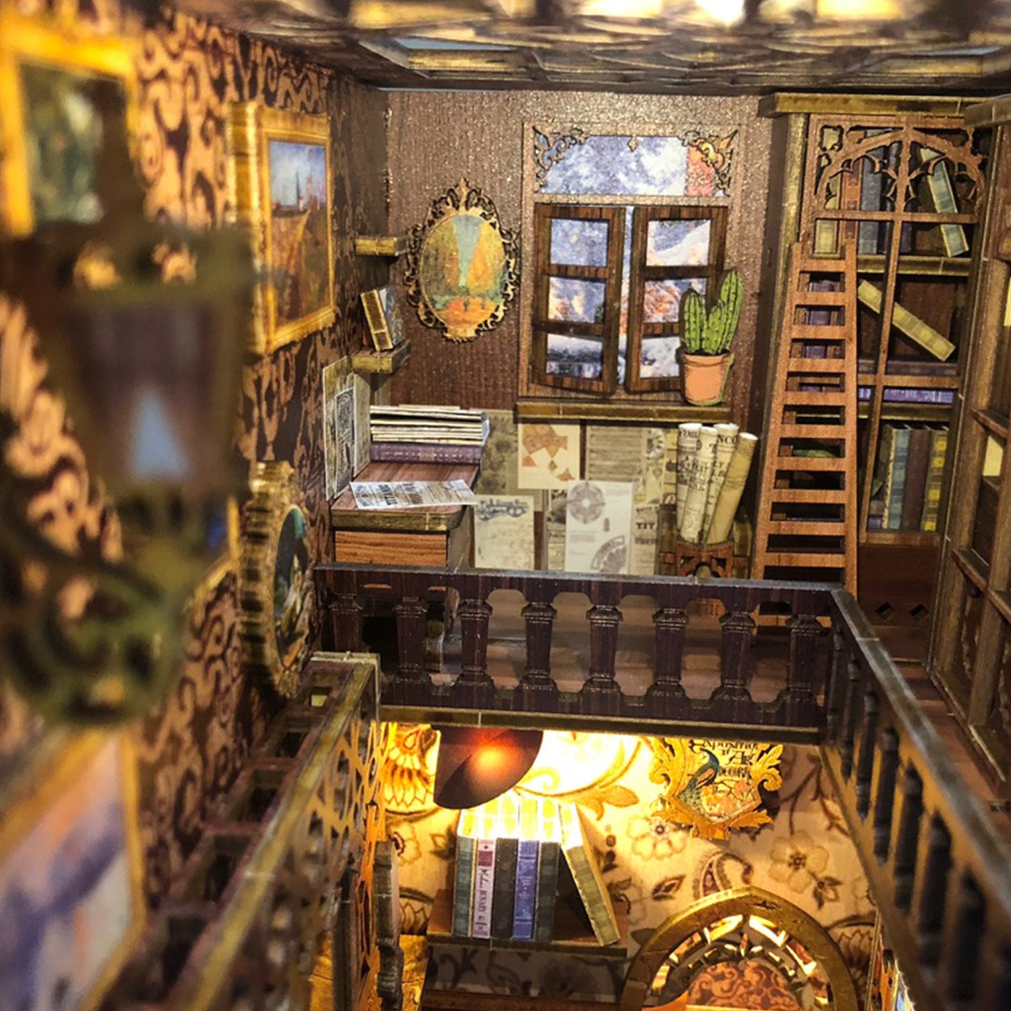 Miniature Books Library Book Nook Wizards Book Nook 3D - Etsy