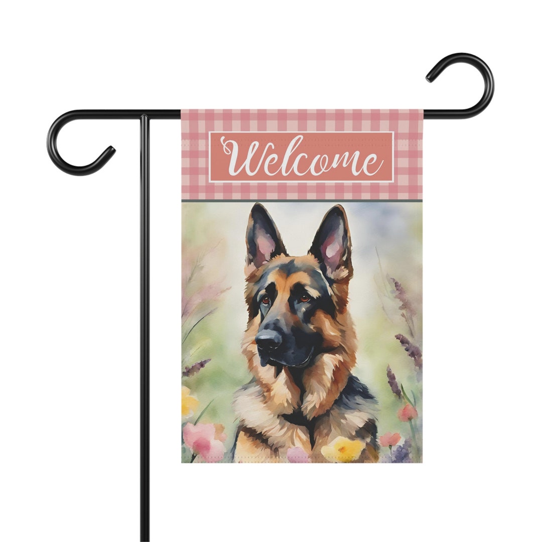 German Shepherd Spring Summer Garden Outdoor Ground Flag, German ...