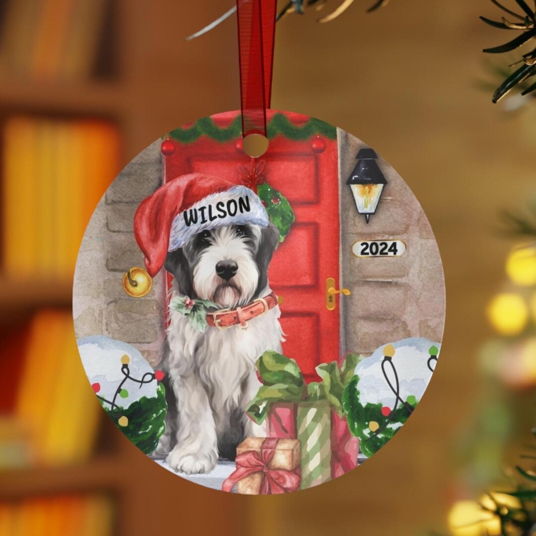 Personalized Sheepadoodle, Bernedoodle, Doodle Dog Christmas Ornament ...
