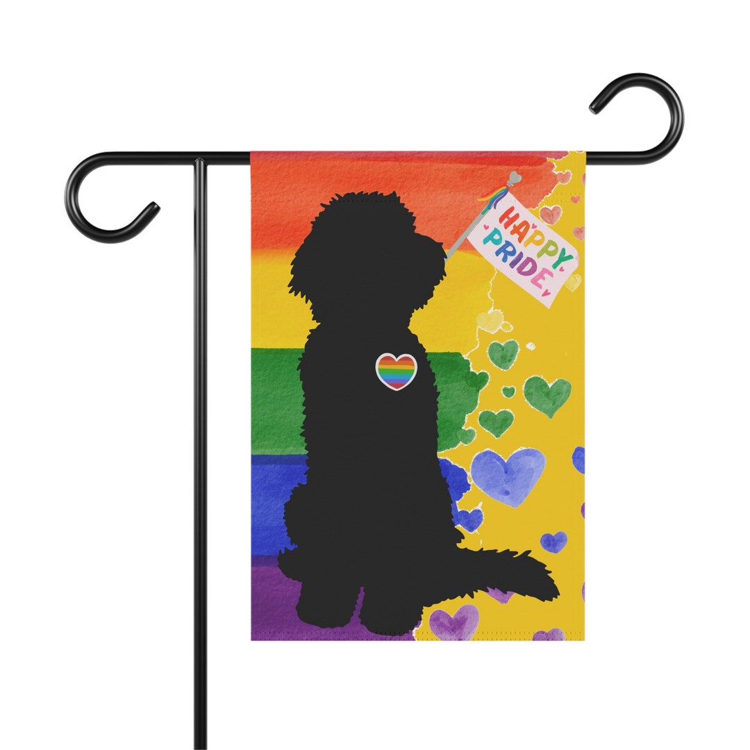 Doodle Dog Pride Garden & House Flag and Banner, Rainbow Garden Flag ...