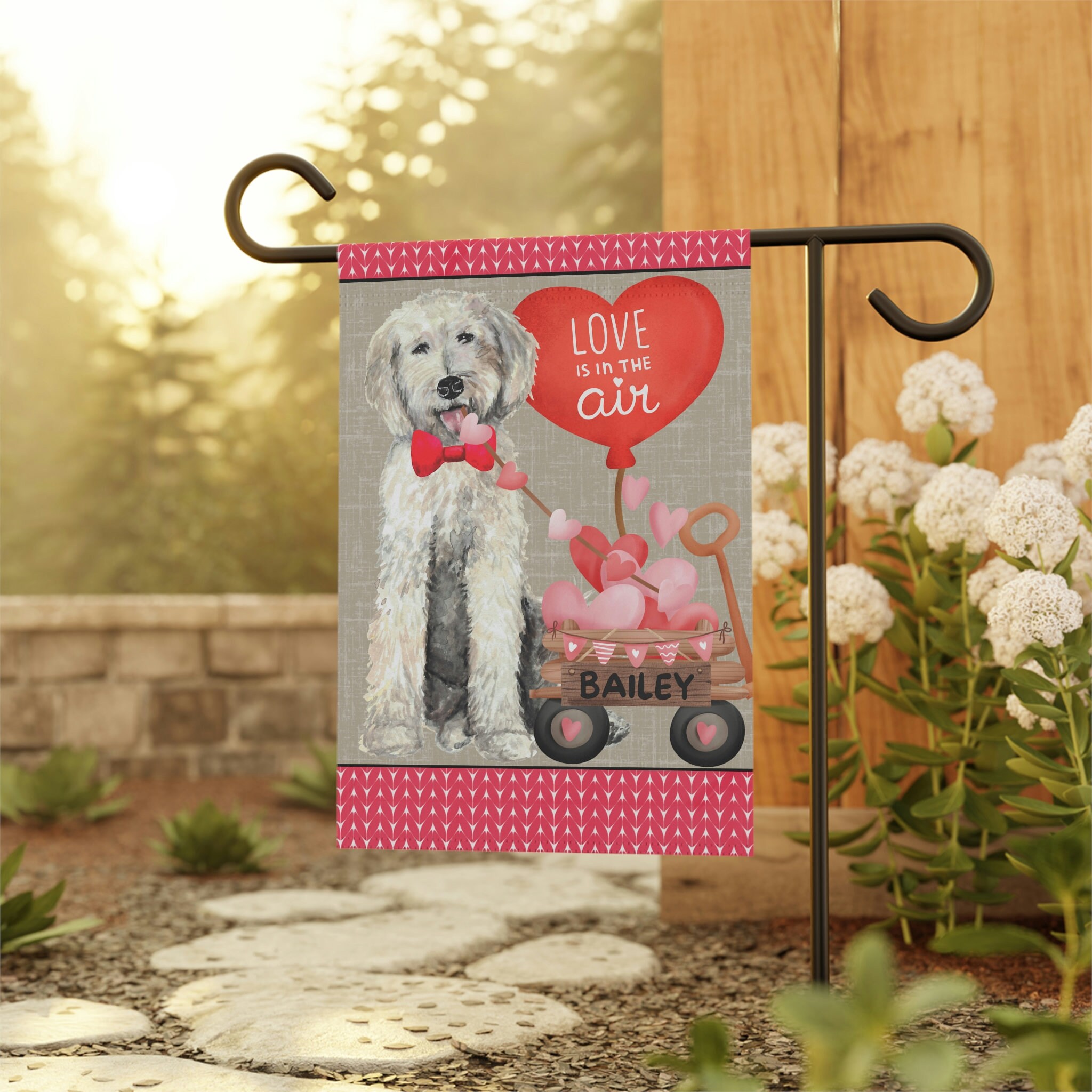 Personalized Goldendoodle Labradoodle Doodle Valentine Flag - Etsy