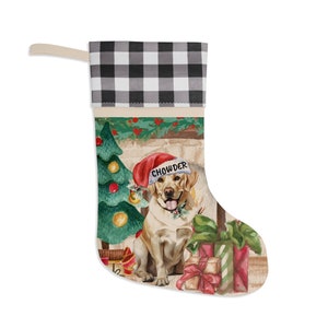 Personalized Yellow Labrador Retriever Christmas Stocking, Custom ...