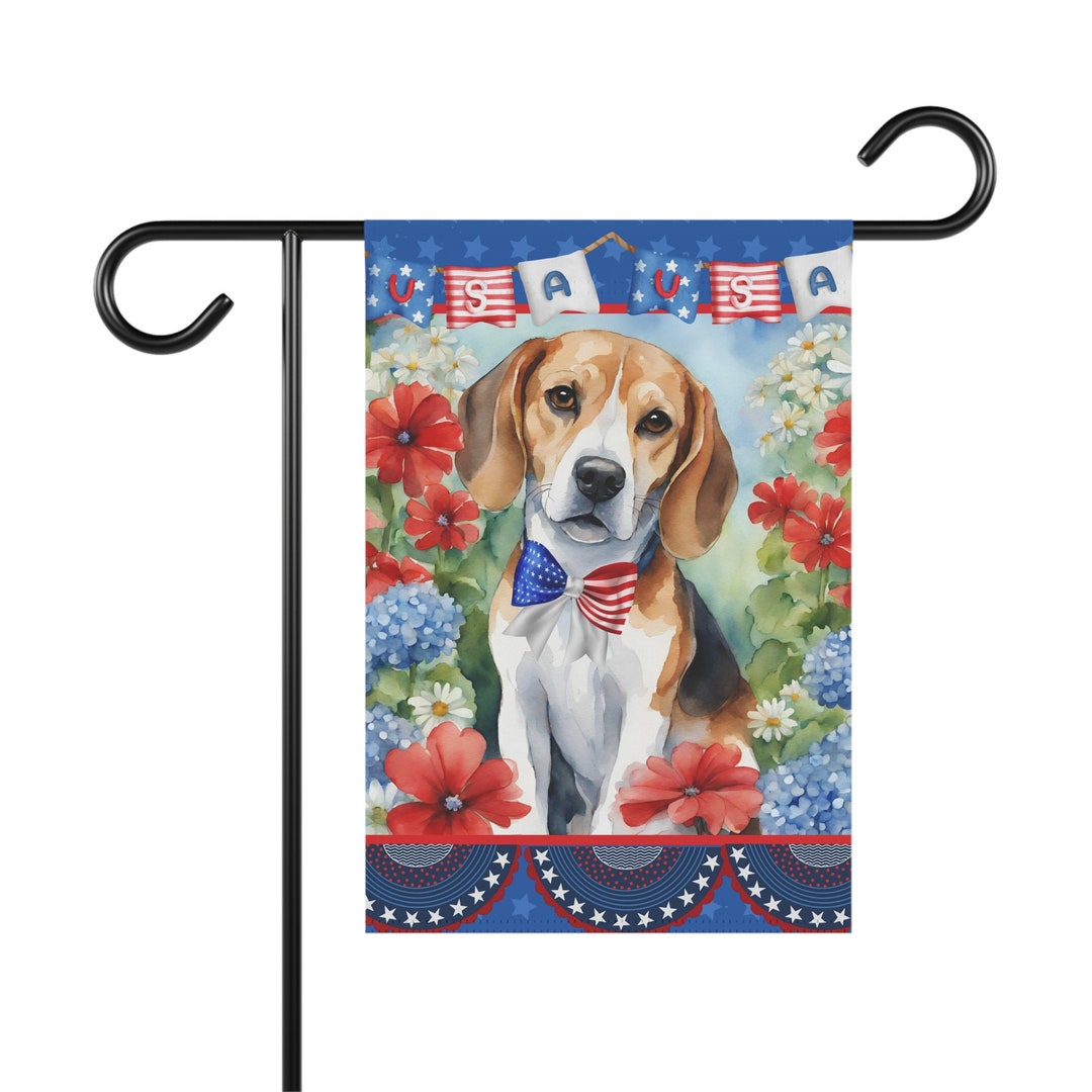 Beagle Hound Dog Patriotic Summer Garden Flag Gift, Beagle Mom Dad Gift ...
