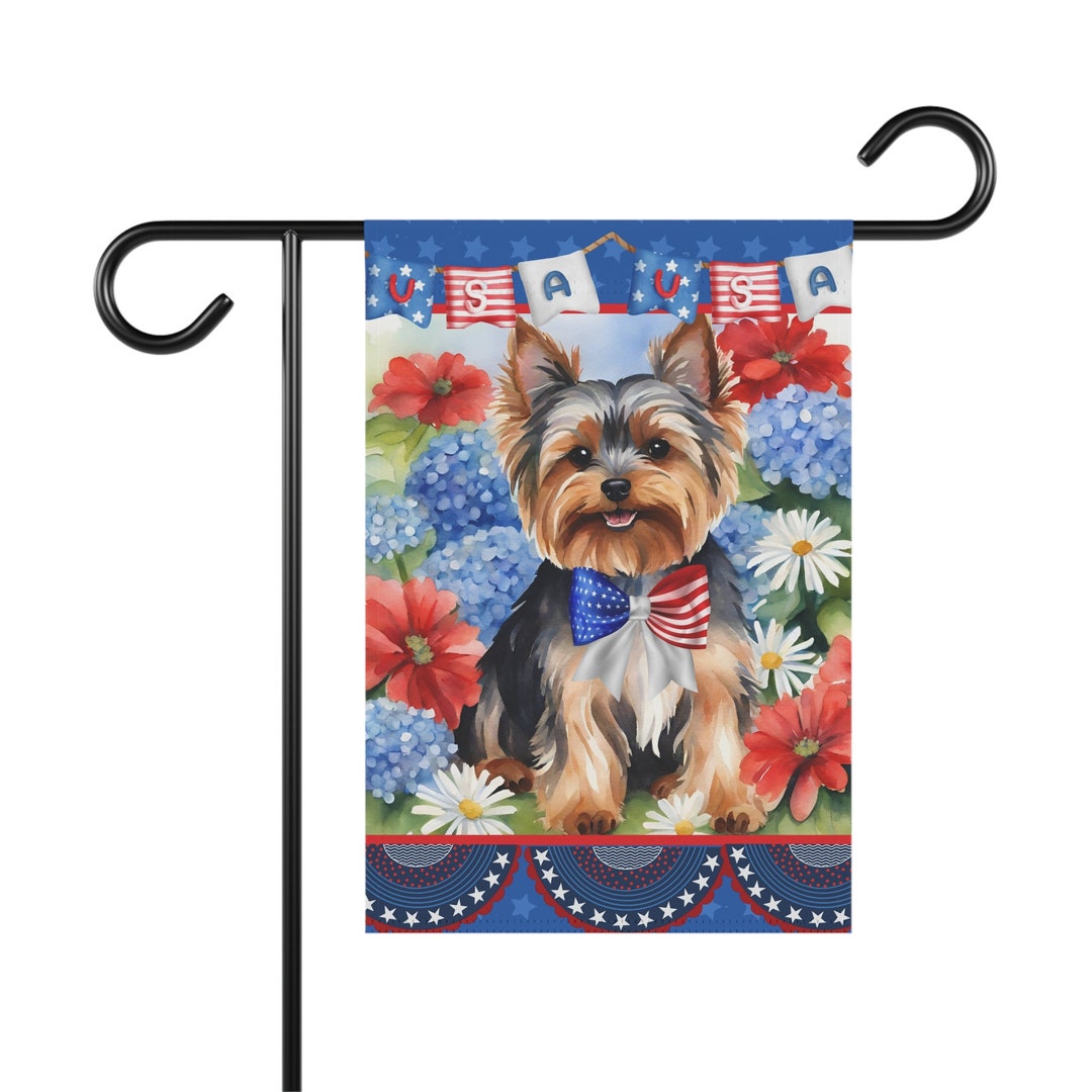 Yorkie Dog Patriotic Summer Garden Flag Gift, Yorkshire Terrier Mom Dad ...
