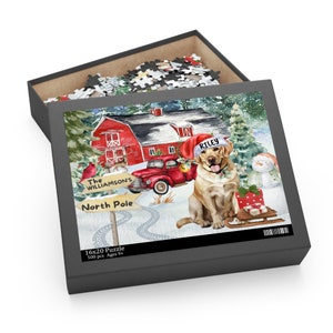 PERSONALIZED Yellow Labrador Retriever Christmas Puzzle 120 - Etsy