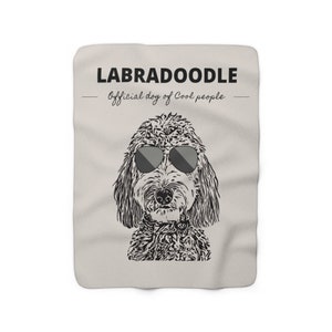 Labradoodle Dog Blanket | Official Dog of Cool People | Labradoodle Mom ...