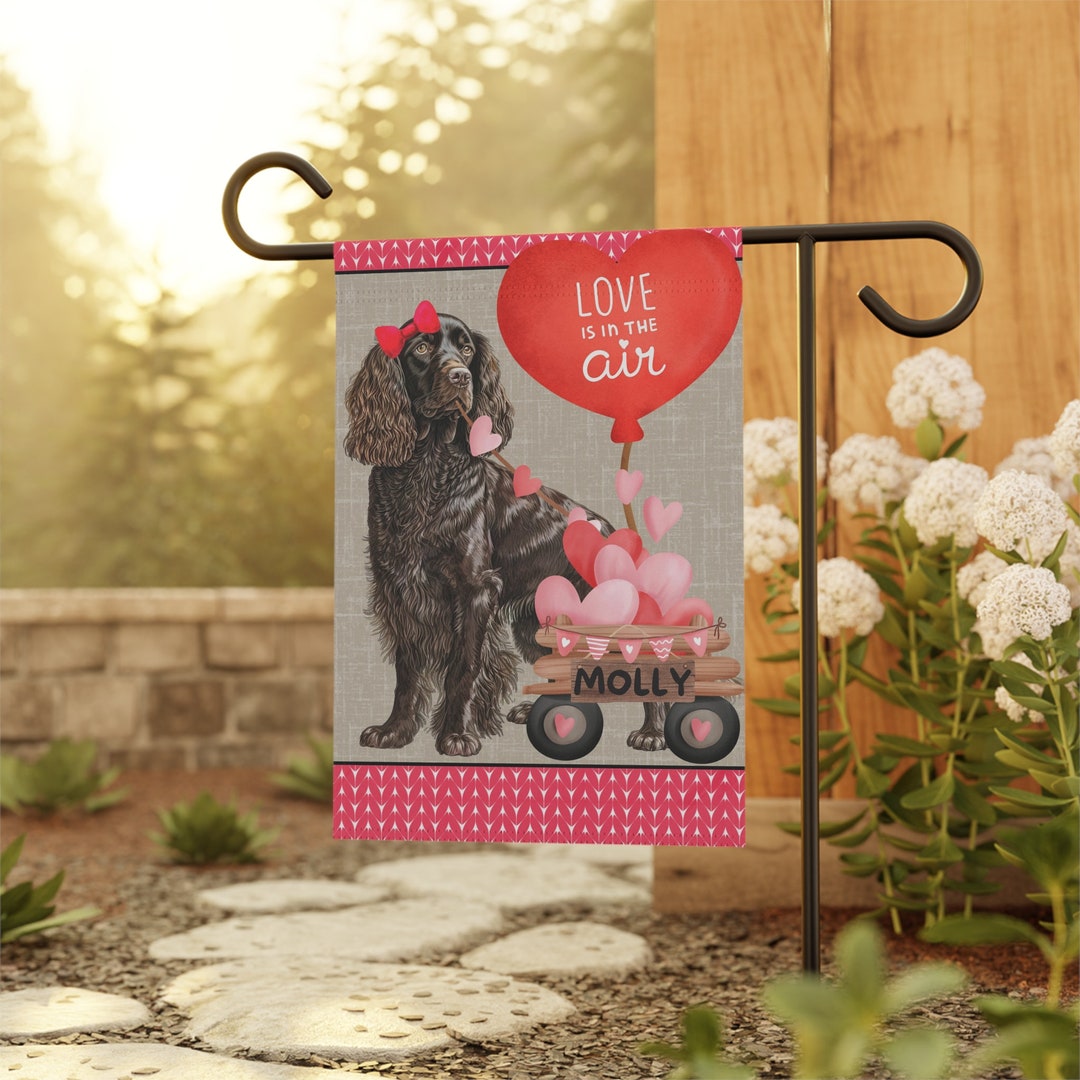 Personalized Boykin Spaniel Dog Valentine Garden Flag, Boykin (GIRL ...