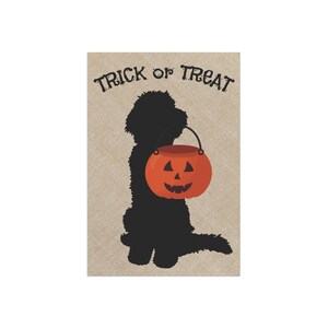 Doodle Dog Fall/halloween Garden, House Flag / Banner, Double-sided ...