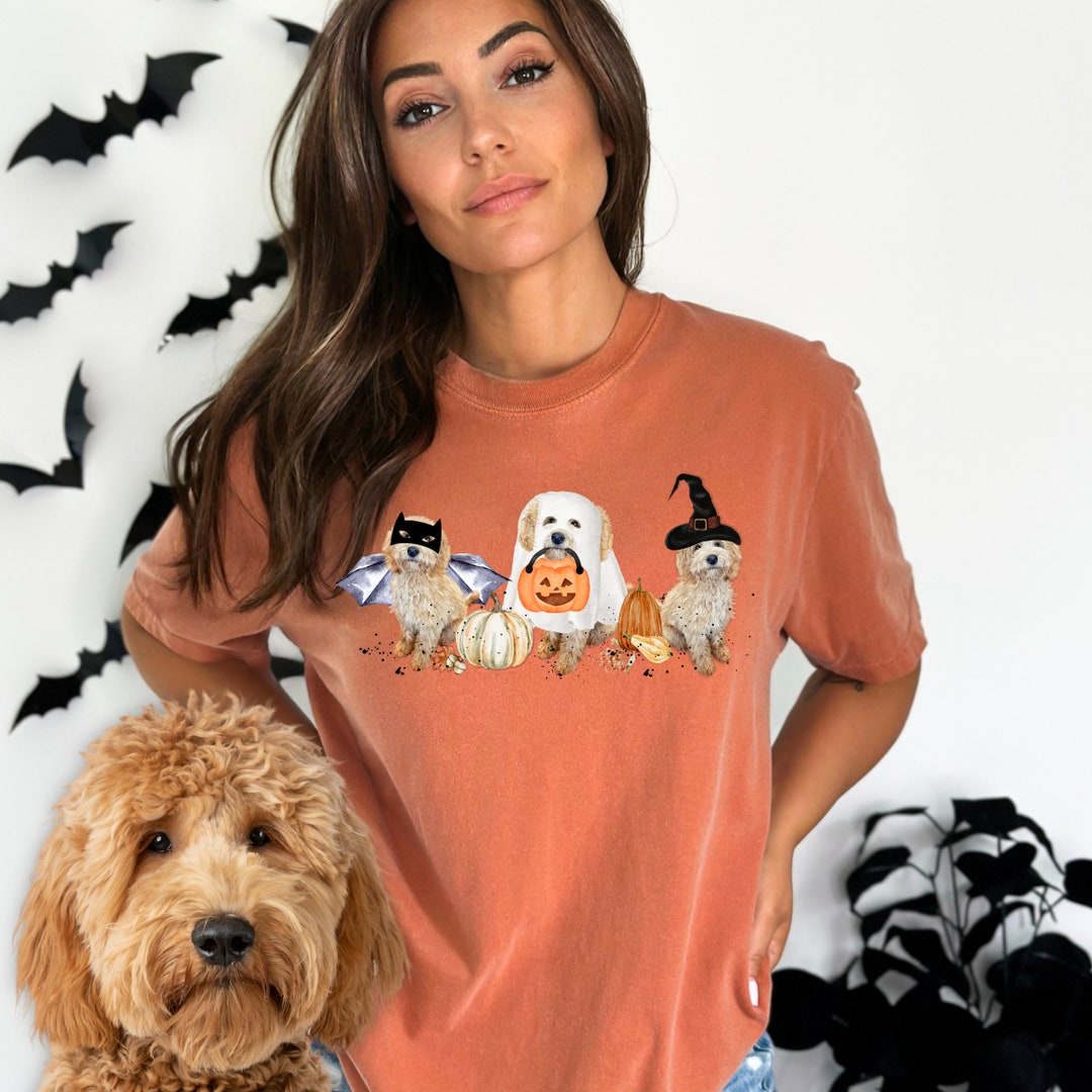 Comfort Colors Goldendoodle, Labradoodle Halloween Fall Unisex T-shirt ...