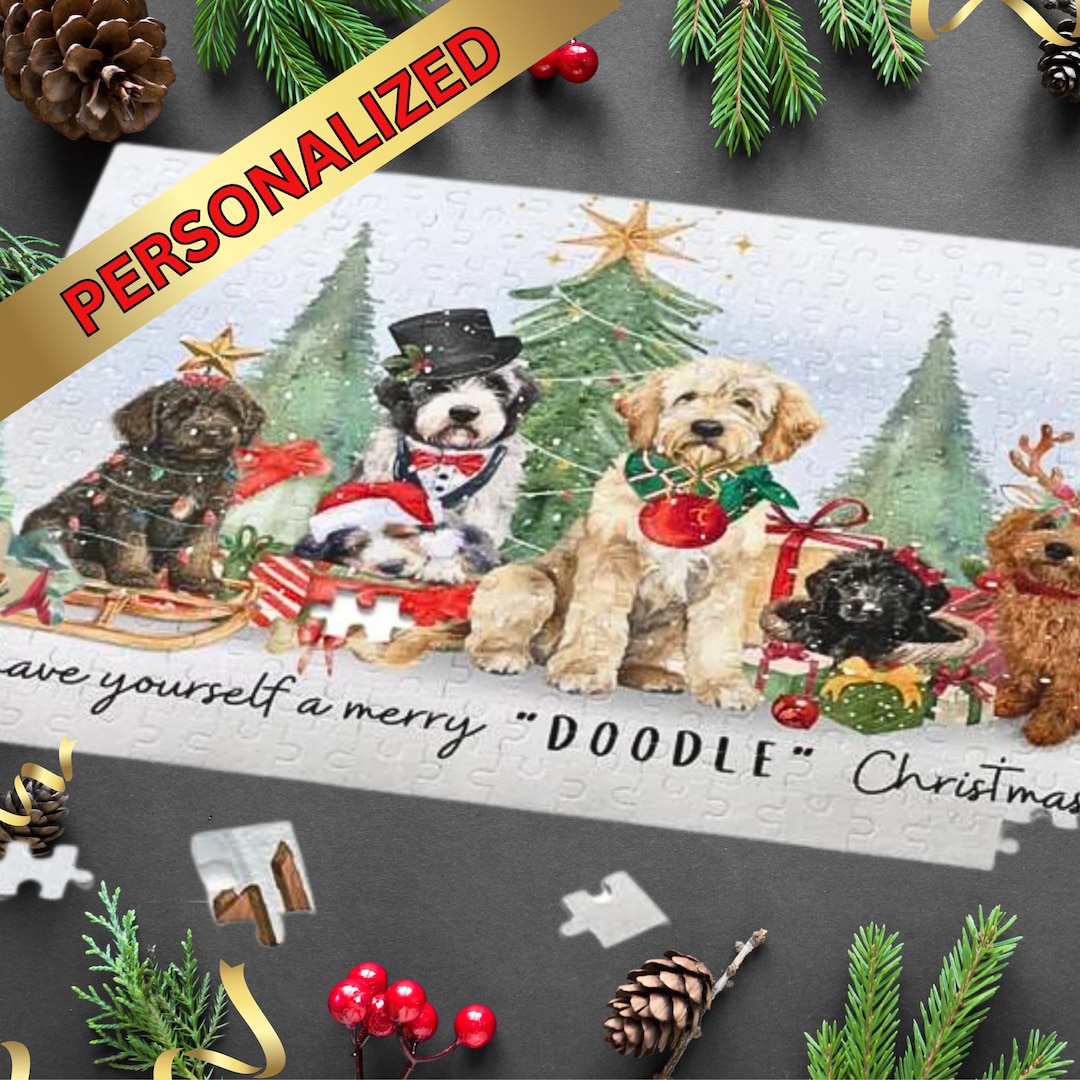 Doodle Dogs Christmas Puzzle (120, 252, 500-piece) Doodle Mom, Dad, Pet ...