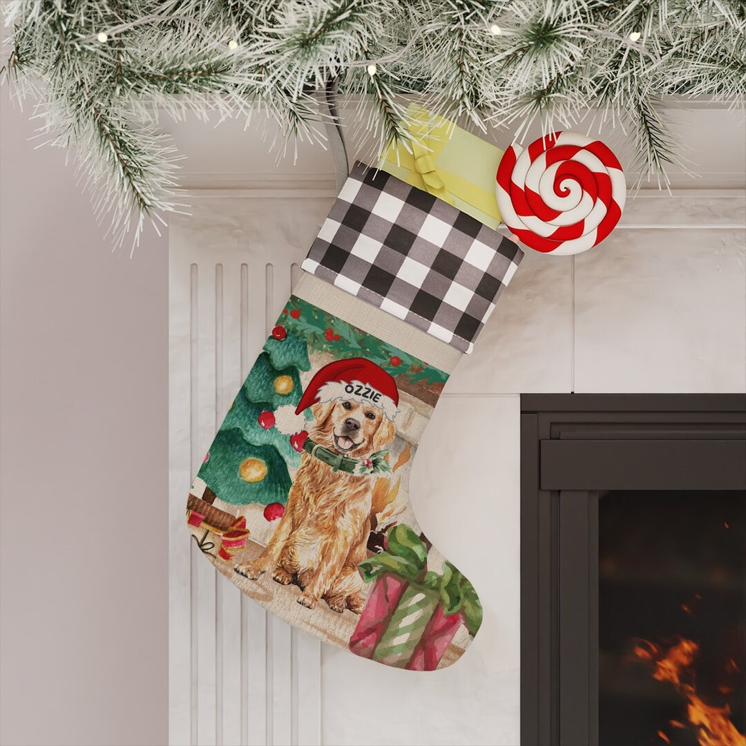Personalized Golden Retriever Christmas Stocking Custom - Etsy