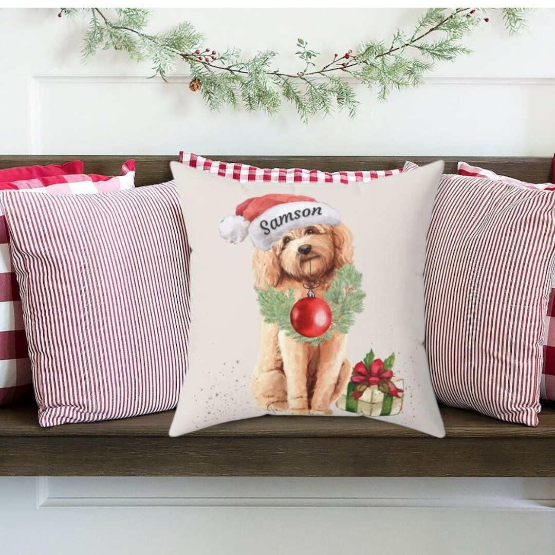 Goldendoodle, Labradoodle Christmas Pillow Doodle Dog Mom/ Dad Gift ...