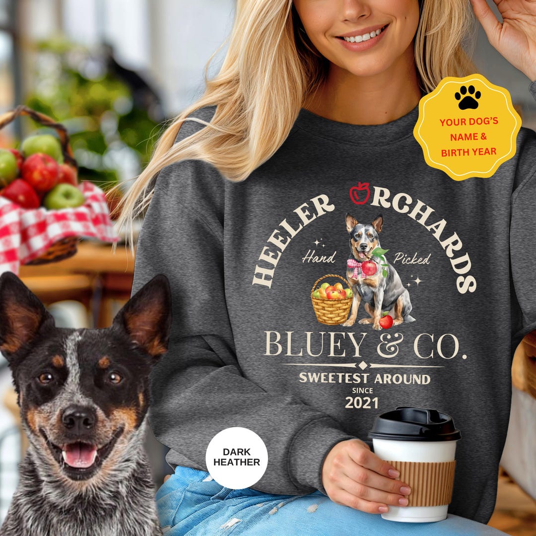 Personalized Fall Blue Heeler, Australian Cattle Dog Apple Orchard ...